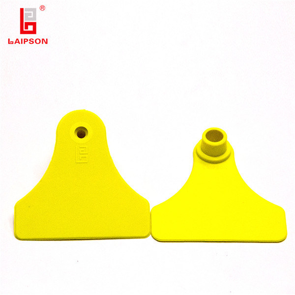 Farm Animal Use Yellow Electronic Sheep Tags , Sheep Identification Tags