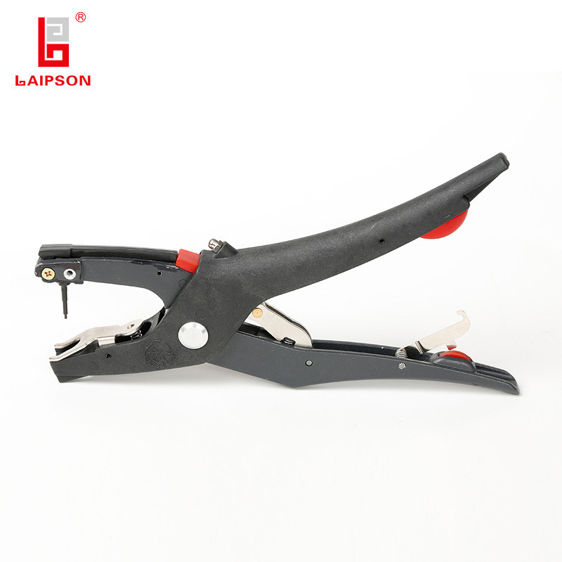 Black Automatically Rebound Pig Cattle Tag Applicator , Cattle Ear Tag ...