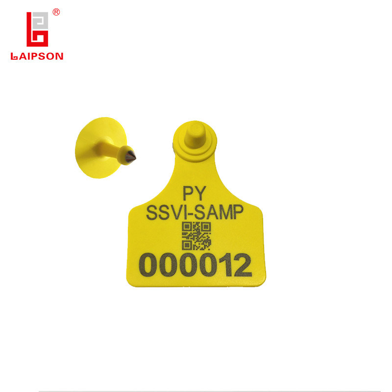 Laipson Tpu Yellow Livestock Identification Tags Laser Print Cattle Cow ...