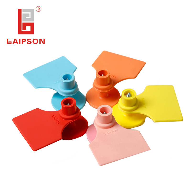 48*41mm Animal Small Ear Tags , RFID Electronic Tag 5 Colors Available