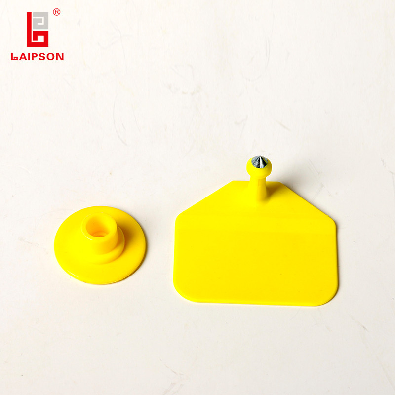 TPU Two Pieces Swine Ear Tags , Custom Printed Livestock Ear Tags For Farm