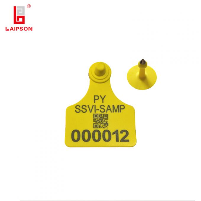 Laipson Tpu Yellow Livestock Identification Tags Laser Print Cattle Cow ...